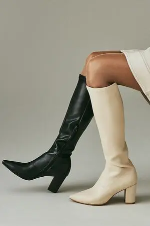 SILENT D Komass Knee-High Boots White