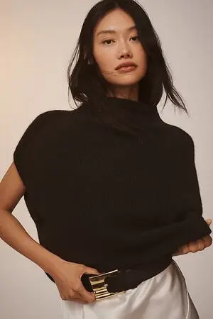 Anthropologie Enza Cashmere Poncho Sweater Vest