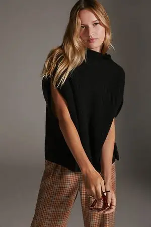 Anthropologie Enza Cashmere Poncho Sweater Vest