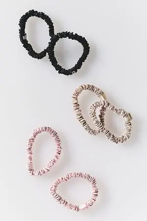 Slip Silk Skinny Scrunchies, Set Of 6 - Multi
