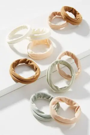 Anthropologie Tonal Hair Tie Set - Cream