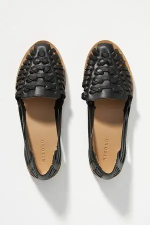 Anthropologie Nisolo Woven Leather Sandals - Black