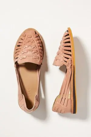 Anthropologie Nisolo Woven Leather Sandals - Pink