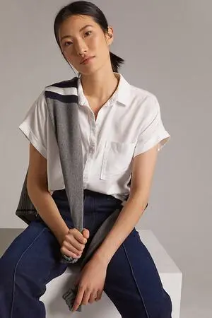 CLOTH & STONE Breezy Buttondown Blouse - White