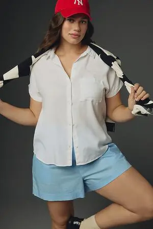 CLOTH & STONE Breezy Buttondown Blouse - White