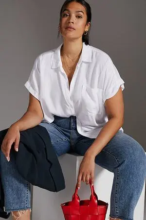 CLOTH & STONE Breezy Buttondown Blouse - White