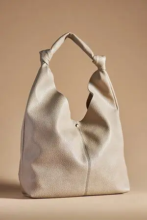 Anthropologie Love Knot Slouchy Bag Beige