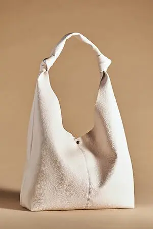 Anthropologie Love Knot Slouchy Bag Cream