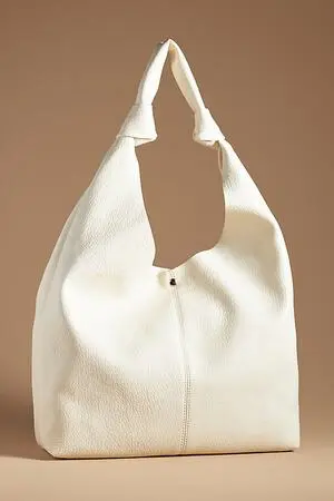 Anthropologie Love Knot Slouchy Bag White