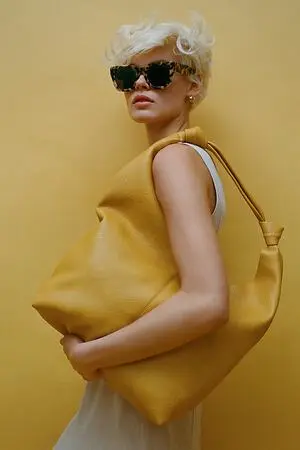 Anthropologie Love Knot Slouchy Bag Yellow