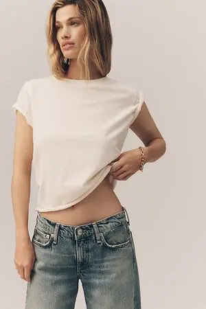 Loose Jeans Crop Tops