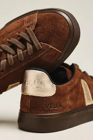 VEJA Campo Leather Sneakers - Walnut_platine_eagle