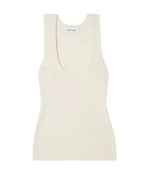 Matteau Ribbed-knit Tank - Ecru