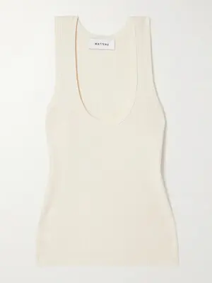 Matteau Ribbed-knit Tank - Neutrals