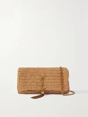Saint Laurent Kate Raffia Baguette