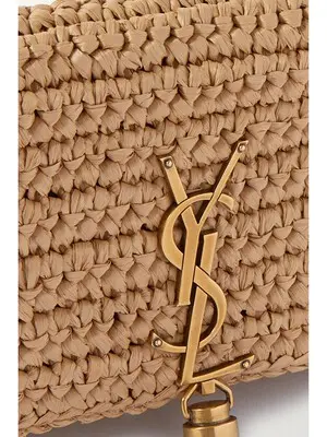 Saint Laurent Kate Raffia Baguette