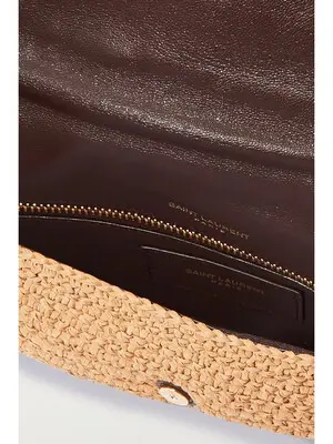 Saint Laurent Kate Raffia Baguette