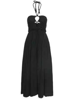 Ulla Johnson Emmaline Cotton Poplin Midi Dress - Black