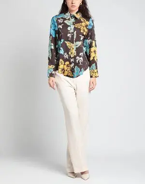 Beatrice B Satin Hawaiian Print Shirt