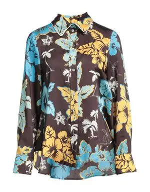 Beatrice B Satin Hawaiian Print Shirt