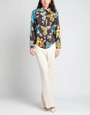 Beatrice B Satin Hawaiian Print Shirt