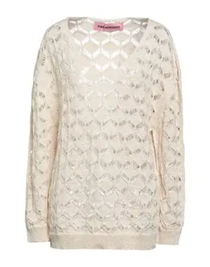 PINK MEMORIES Sweater With Open-knit Design - Beige
