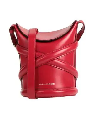 Alexander McQueen Cross-Body Bucket Bag Red