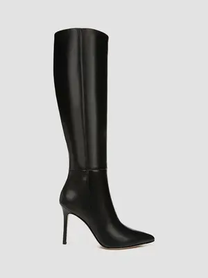 Veronica Beard Lisa 95mm Knee-high Wide-calf Leather Boots