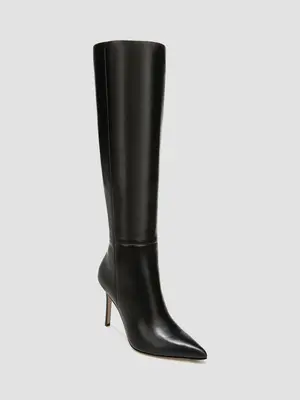 Veronica Beard Lisa 95mm Knee-high Wide-calf Leather Boots