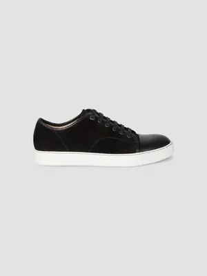 LANVIN Suede Cap Toe Sneakers
