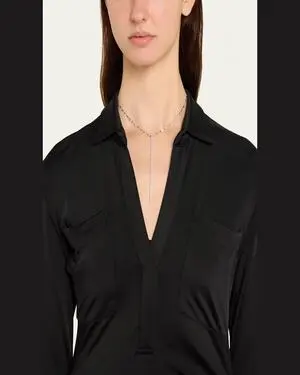Lana Jewelry 14k Yellow Lariat Necklace With Diamonds