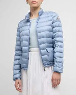 Moncler Lans Short Down Jacket Medium Blue