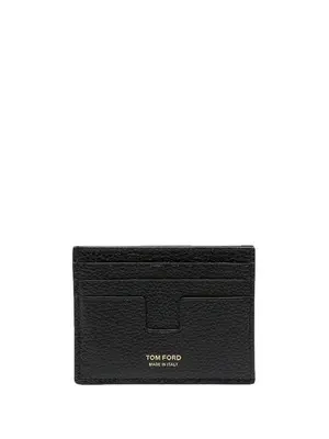 TOM FORD Logo-print Grained-leather Cardholder - Black