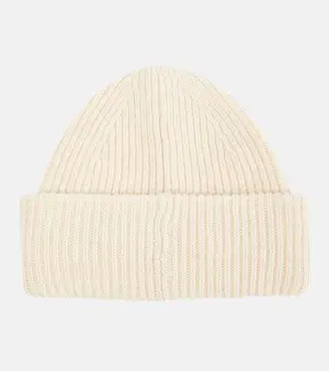 Acne Studios Pana Ribbed-knit Wool Beanie - Beige