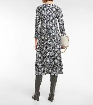 Max Mara Garda Printed Silk Midi Dress