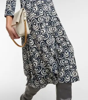 Max Mara Garda Printed Silk Midi Dress