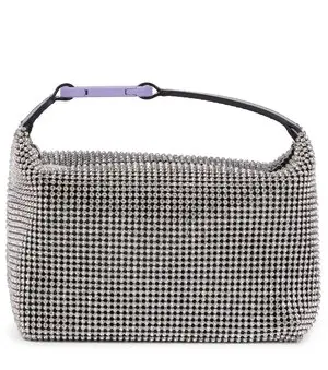EERA Eéra Moonbag Embellished Mesh Shoulder Bag - Silver