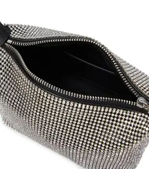 EERA Eéra Moonbag Embellished Mesh Shoulder Bag - Silver