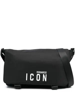 Dsquared2 Icon Logo-print Shoulder Bag - Black