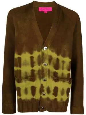 THE ELDER STATESMAN Tie-dye Print Cashmere Cardigan