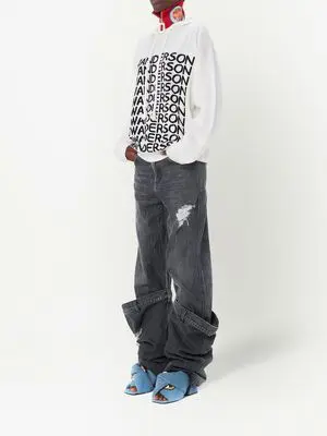 JW Anderson Intarsia-logo Long-sleeve Hoodie
