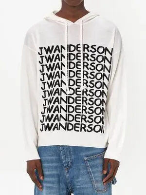 JW Anderson Intarsia-logo Long-sleeve Hoodie