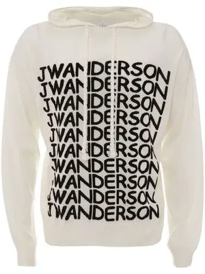 JW Anderson Intarsia-logo Long-sleeve Hoodie