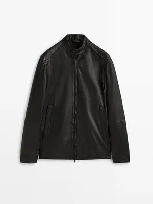 Massimo Dutti Nappa Leather Jacket