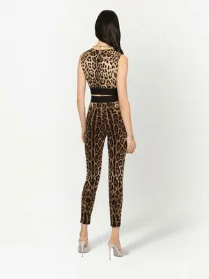 Dolce & Gabbana Leopard-print Vest Top - Brown