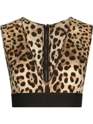Dolce & Gabbana Leopard-print Vest Top - Brown