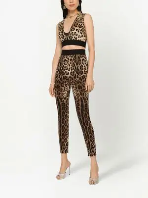 Dolce & Gabbana Leopard-print Vest Top - Brown