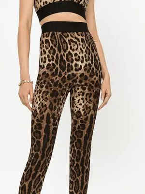 Dolce & Gabbana Leopard-print Slim-cut Leggings
