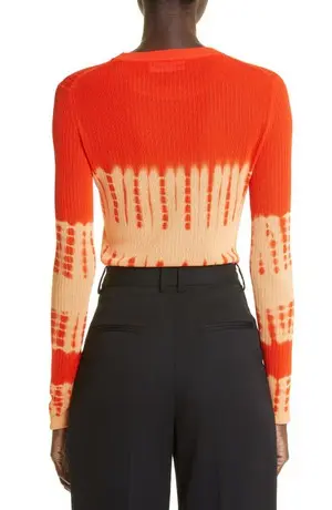 Proenza Schouler Tie Dye Crewneck Rib Sweater