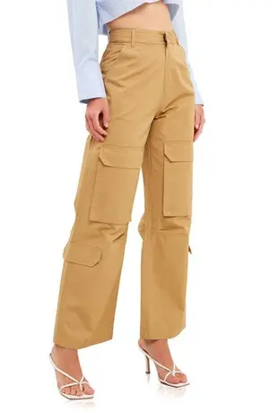 English Factory Wide Leg Cargo Pants